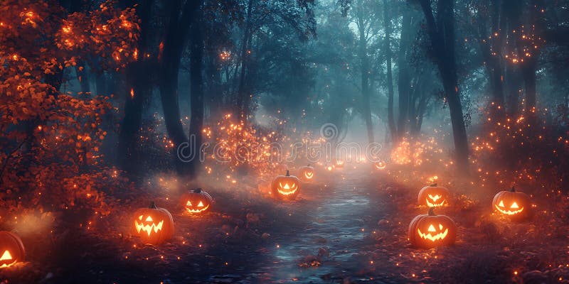 Magical Forest Path Enchanting Nature Wallpaper Stock Illustration ...