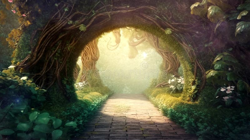 Magical Forest Path stock footage. Video of mossy, bright - 325751990