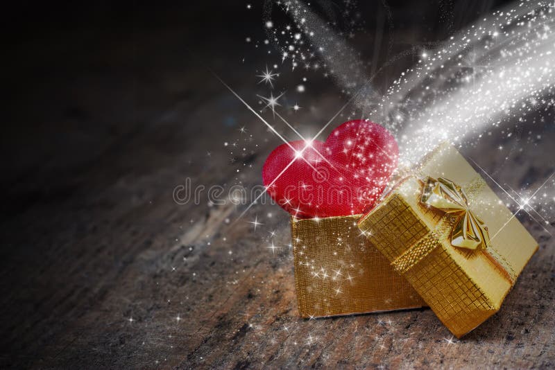 Magical gift in a box stock image. Image of feelings - 53113607