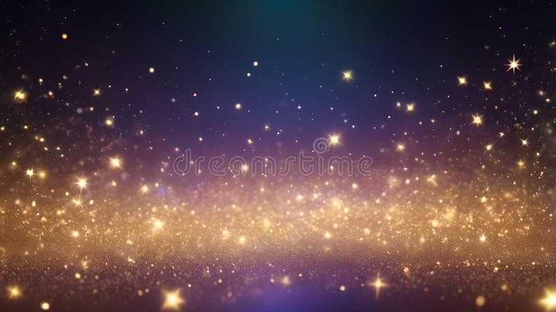 Magical Golden Glitter Background with Holographic Effect Stock ...