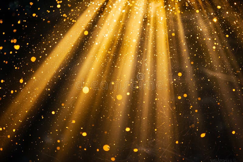 Magical Golden Light Rays stock illustration. Illustration of soft ...