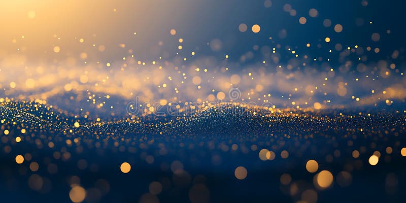 Magical Golden Lights Background Sparkling Bokeh Image Stock ...