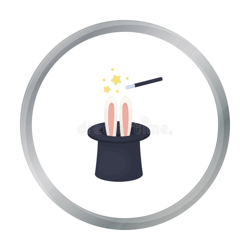 Magical Hat Icon in Black Style Isolated on White Background. Circus ... Magical Hat Icon in Black Style Isolated on White Background. Circus ...