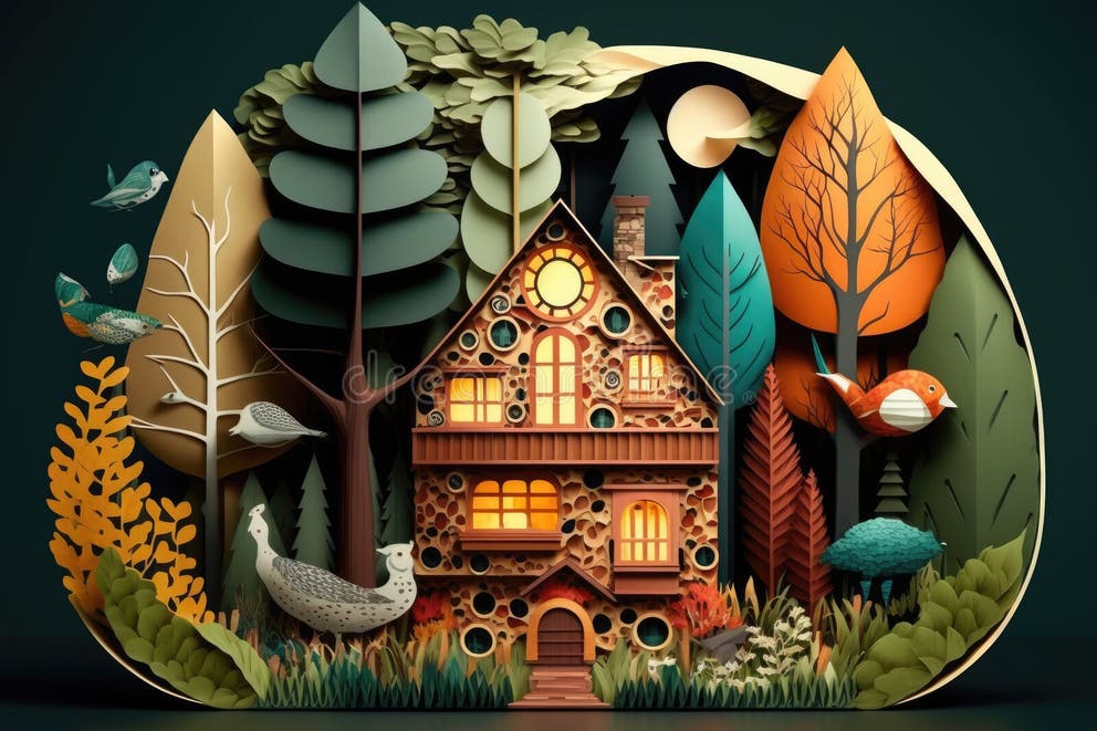 Magical, Heartwarming Woods Stock Illustration - Illustration of ...