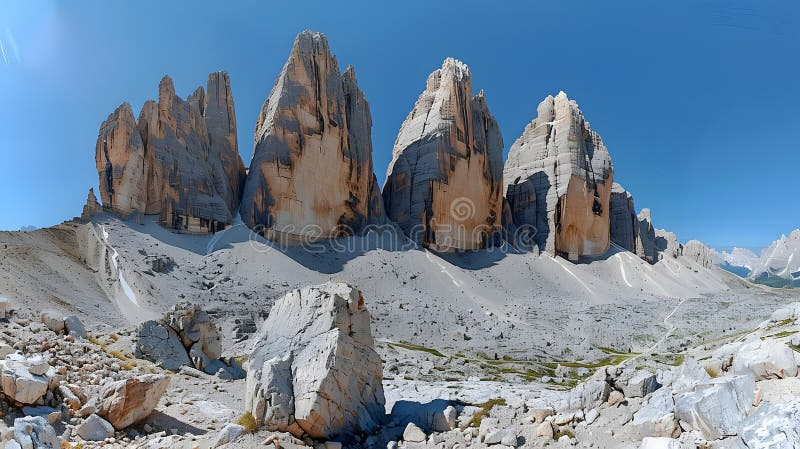 Magical Highlights of the Dolomites. the Three Peaks of Lavaredo Stock ...