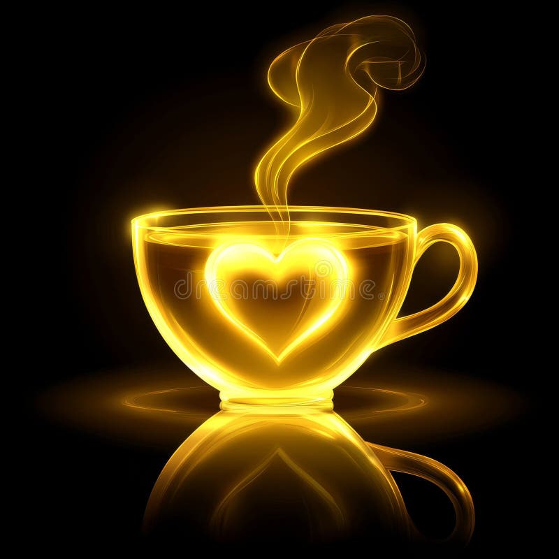 Magical Hot Drink Glowing Tea Cup Mystical Steam Stock Photos - Free ...