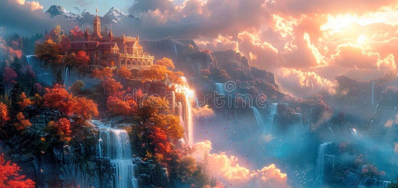 Magical imaginary world stock illustration. Illustration of creative ...