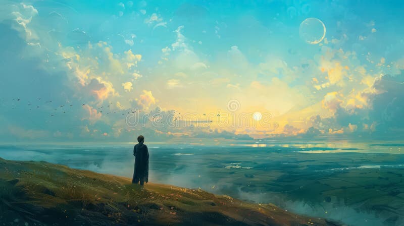Magical imaginary world stock illustration. Illustration of painting ...
