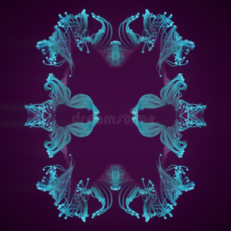 Magical Intertwining Growing Lines. Abstract Organic Pattern. 3d ...