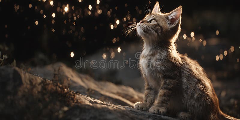 Magical Kitten Stunning Cat Photo Stock Illustration - Illustration of ...