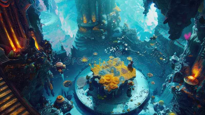 Magical Laboratory with Glowing Elements and Mysterious Artifacts ...