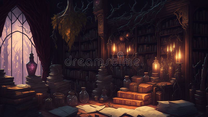 Magical Library Stock Illustrations – 2,348 Magical Library Stock ...