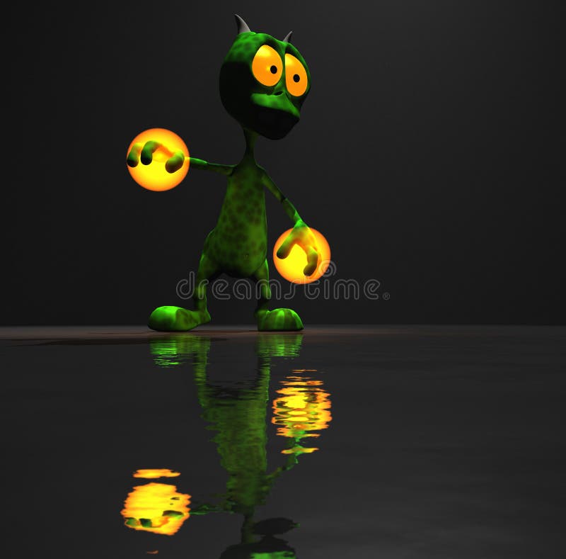 Magical Little Cartoon Alien Character Stock Illustration ...