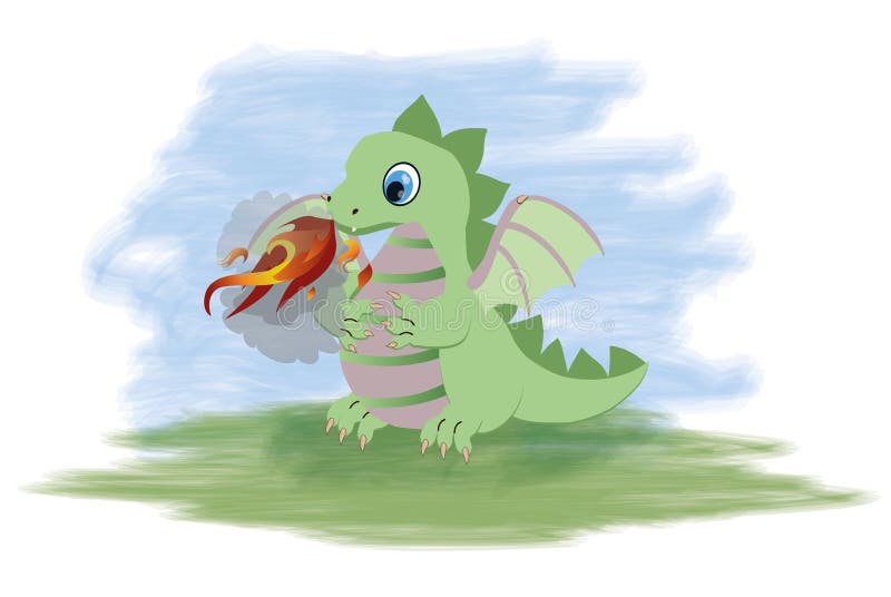 Magical Little Dragon, Vector Stock Vector - Illustration of cover ...