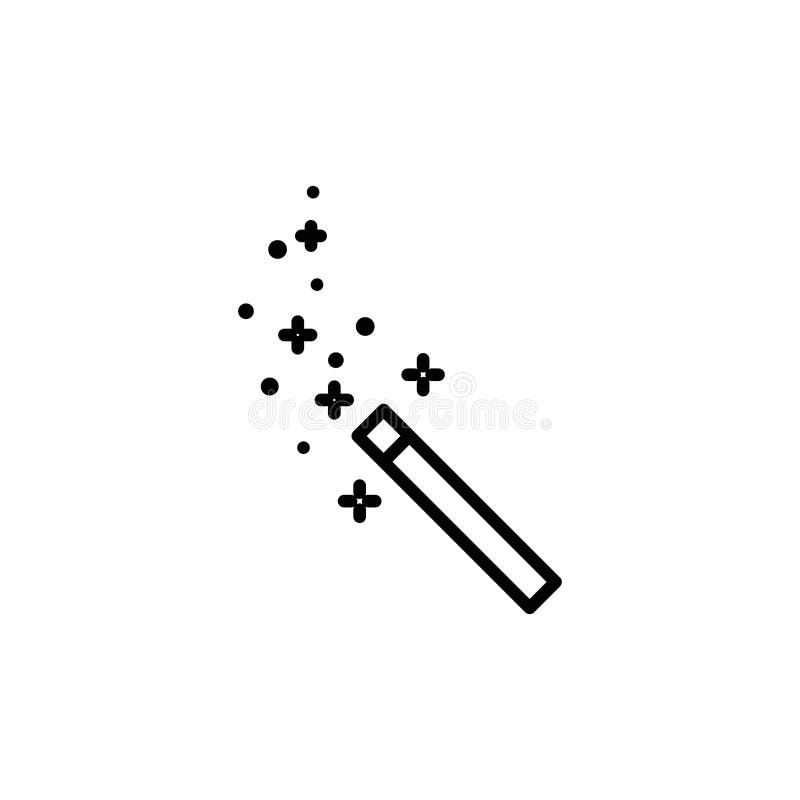 Magical Magic Wand Icon Perfect for Fantasy and Special Effects Stock ...