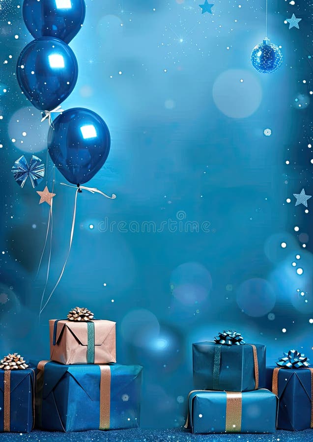 Magical Midnight Blue Celebration Stock Illustration - Illustration of ...