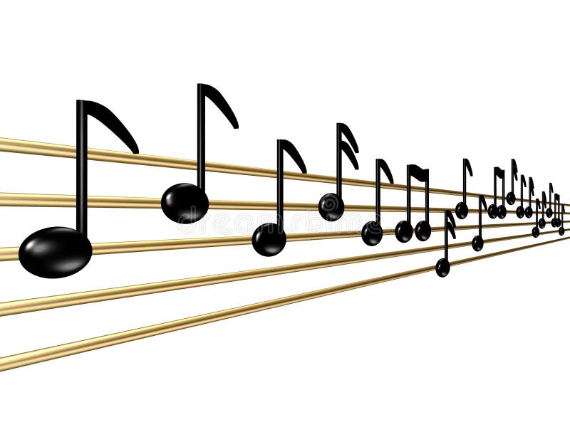 Magical Musical Notes stock illustration. Illustration of black - 11305264