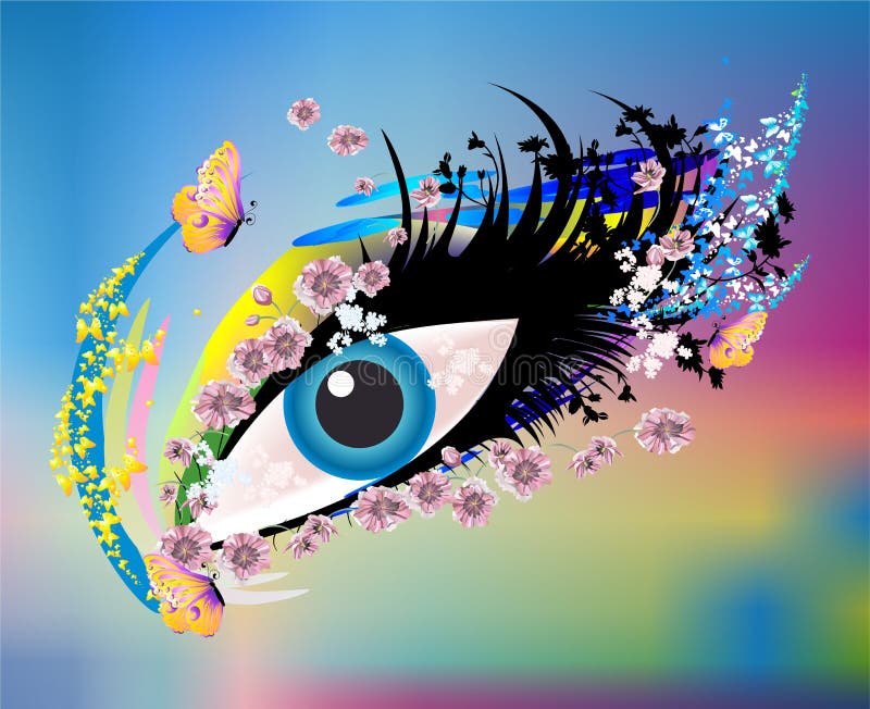Magical, mysterious eye, stock illustration. Illustration of ...