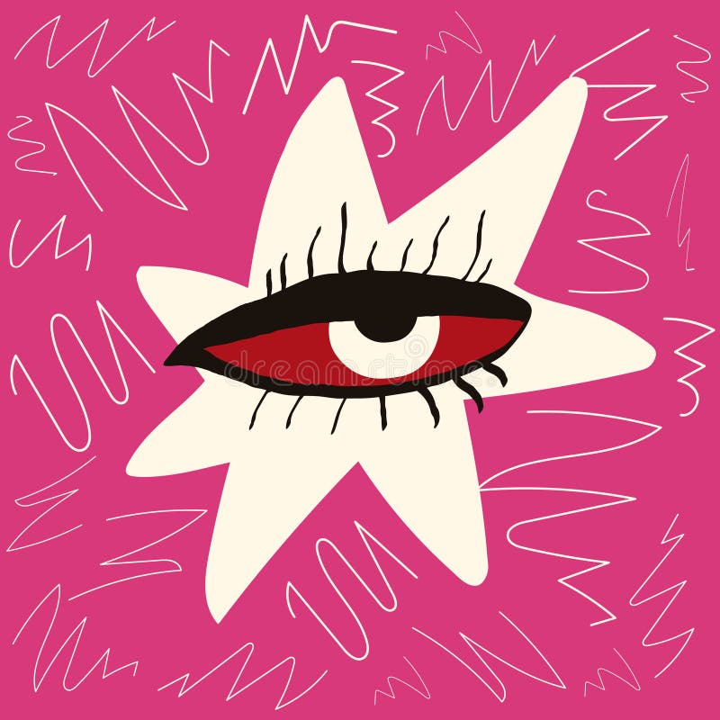 Magical Mystical Symbol of a Star with an Eye Stock Vector ...