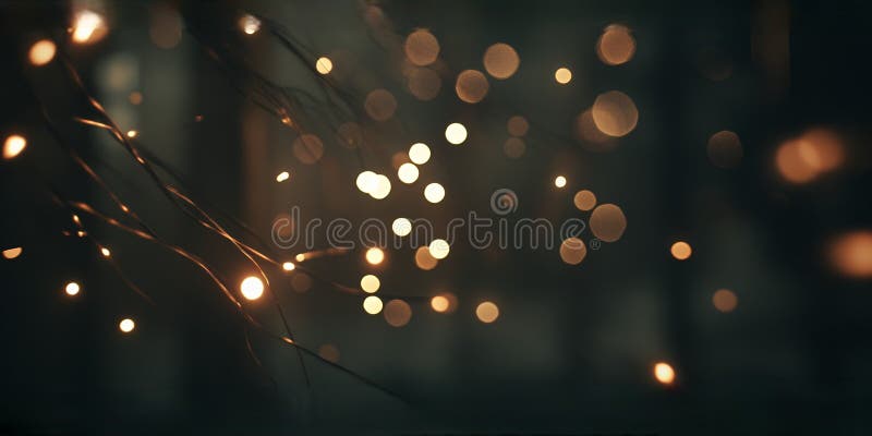 Magical Night Lights Bokeh Festive Sparkle Background Stock ...