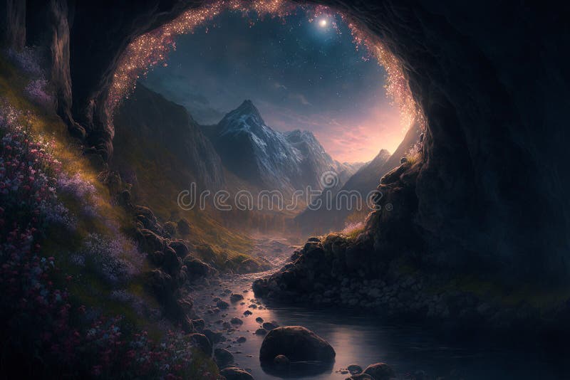 Magical Night Vista stock photo. Image of horizon, vista - 267608782