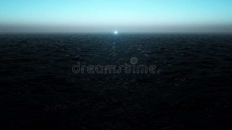 Magical Ocean Wave Animation with Blinking Light, Loop HD 1080p Stock ...