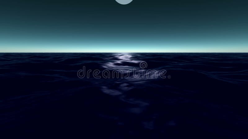 Magical Ocean Wave Animation with Blinking Light, Loop HD 1080p Stock ...