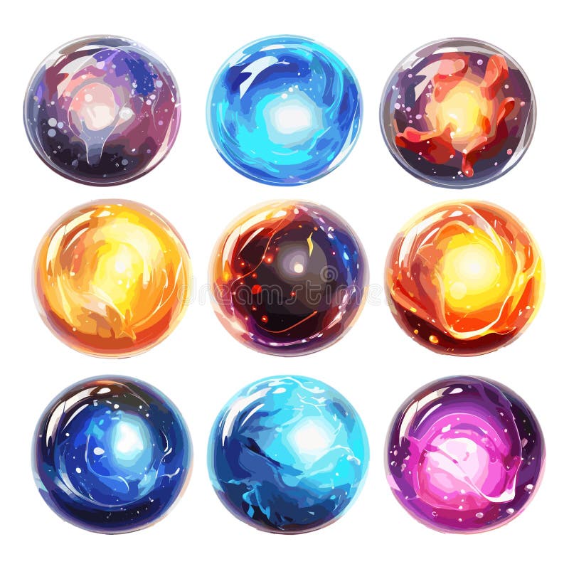 Magical Orbs and Spheres. Mythical Balls for Game Design, Game ...