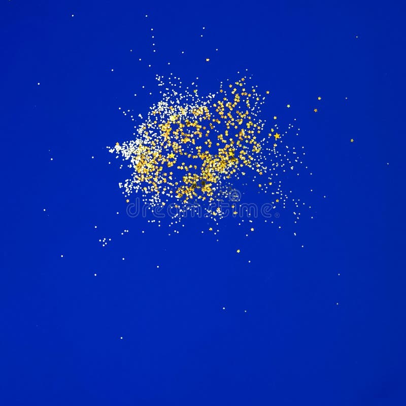 The Magical Particle Sparkle Explosion on Blue Stock Photo - Image of ...