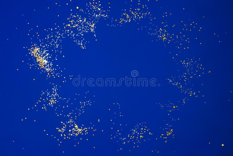 The Magical Particle Sparkle Explosion On Blue Stock Image - Image of ...