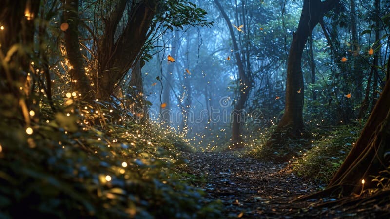 A Magical Path through the Enchanted Woods Stock Photo - Image of ...