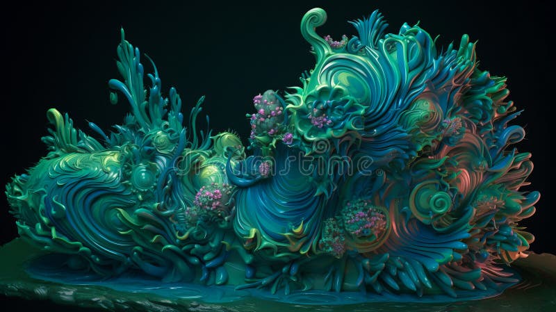 Magical Pattern. Digital Painting. Concept Art Algae, Underwater World ...