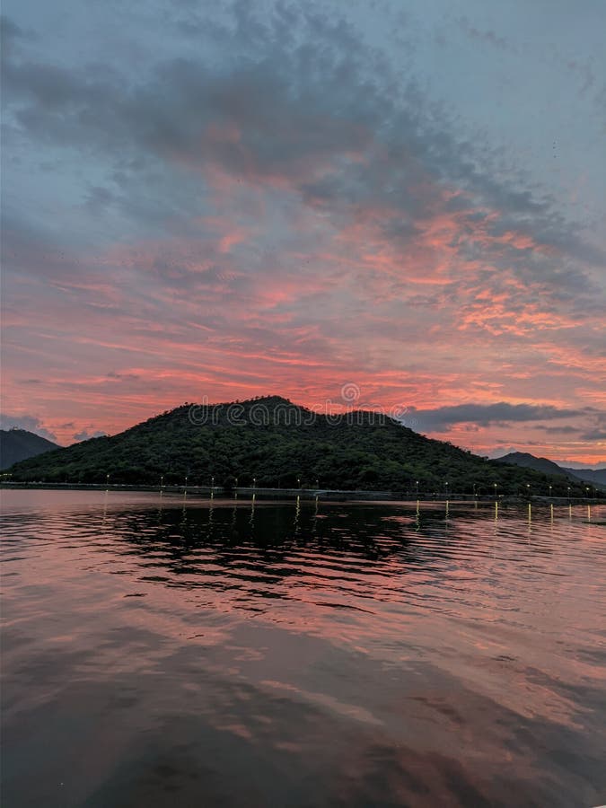 Magical pink sky stock photo. Image of coast, cloud - 253594160