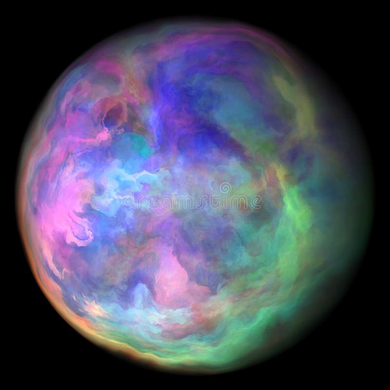 Magical Planet Ball with Distorted Stock Illustration - Illustration of ...