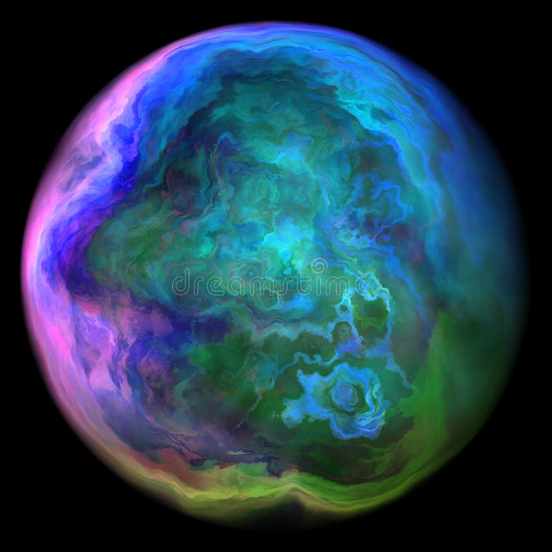 Magical Planet Ball with Distorted Stock Illustration - Illustration of ...