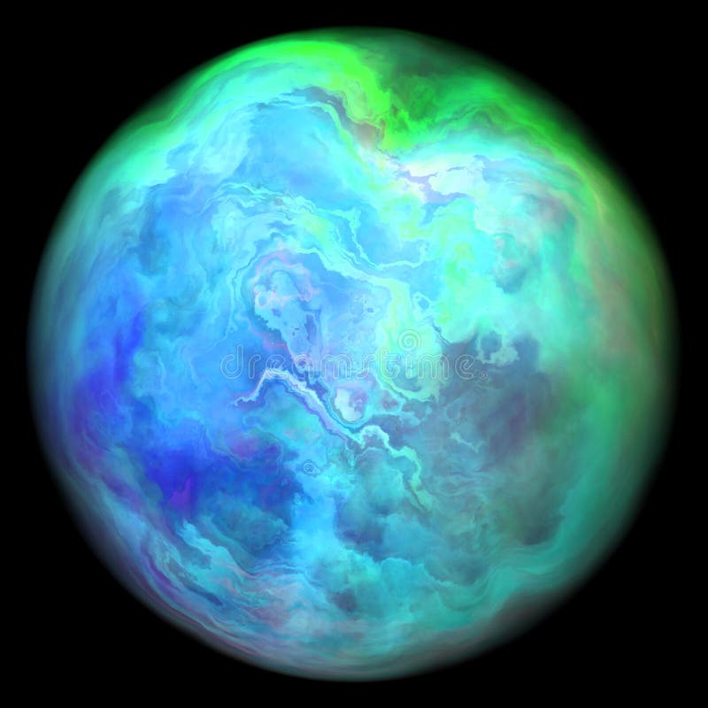 Magical Planet Ball with Distorted Stock Illustration - Illustration of ...