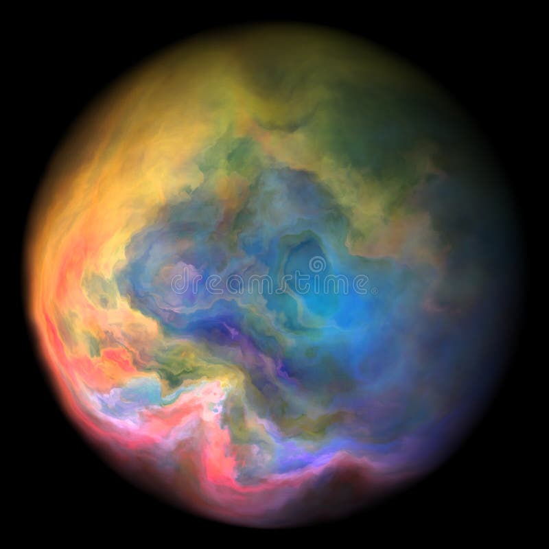 Magical Planet Ball with Distorted Stock Illustration - Illustration of ...