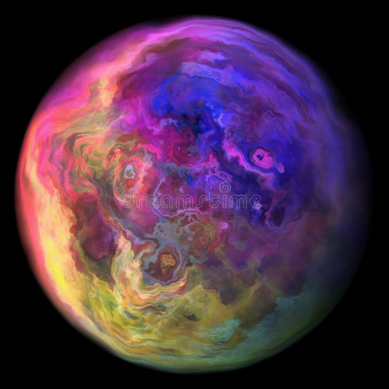 Magical Planet Ball with Distorted Stock Illustration - Illustration of ...