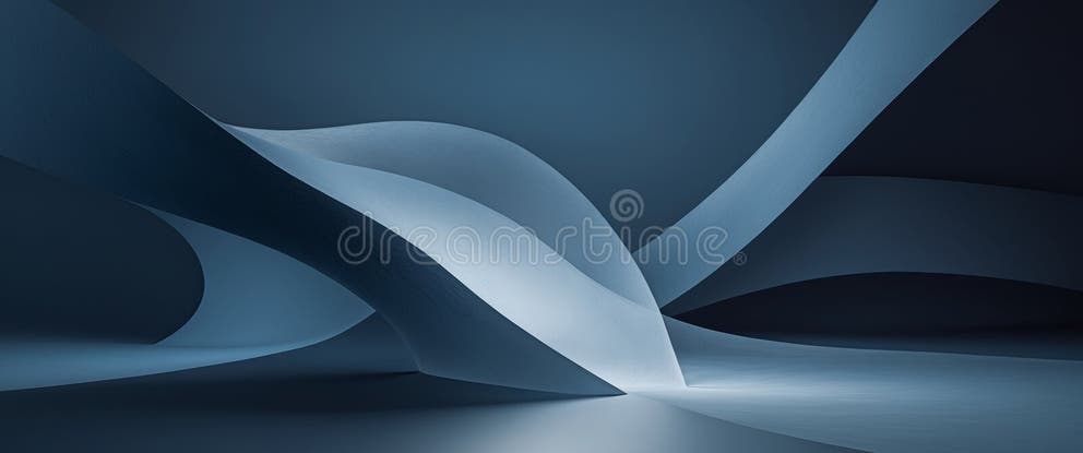 A Magical Play of Depth and Light in a Striking Dark Blue Abstract ...