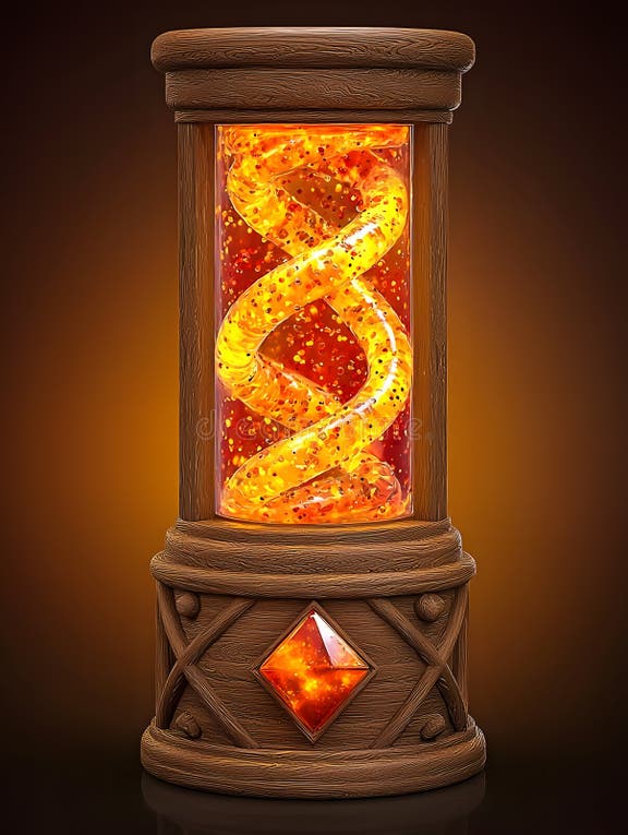 Magical Potion in Glowing Glass Container Stock Image - Image of gold ...