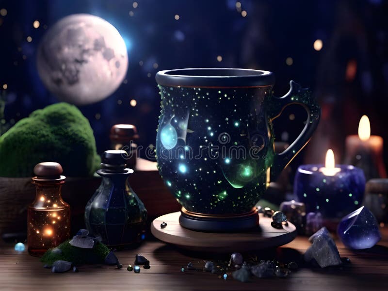 A Magical Potion. the Magic of Tea Stock Illustration - Illustration of ...