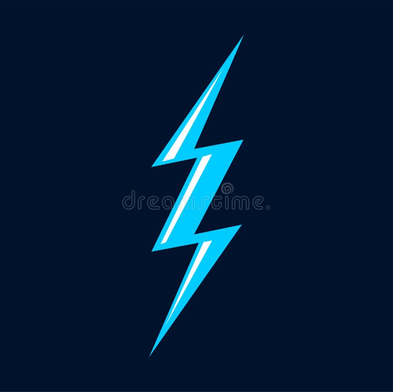 Magical Power or Storm Weather Lightning Strike Stock Vector ...