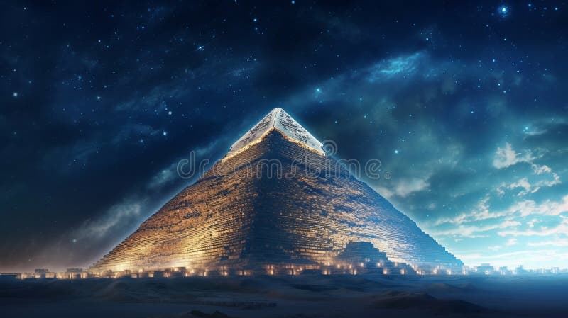Magical Pyramid. Illustration AI Generative Stock Illustration ...