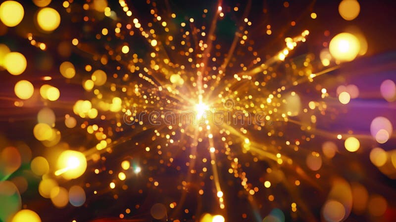 Magical Rainbow Colored Particles Light Shining Abstract Background ...