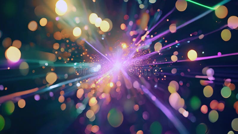 Magical Rainbow Colored Particles Light Shining Abstract Background ...