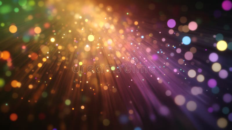 Magical Rainbow Colored Particles Light Shining Abstract Background ...