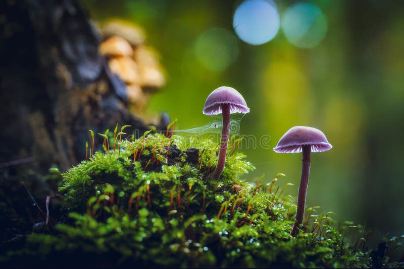 Magical Red Cabbage Fungus in a Magical Thicker Beech Forest in ...