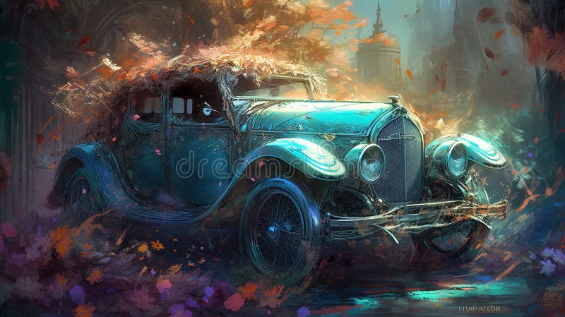 Magical Ride through Fantasy Worlds Stock Illustration - Illustration ...