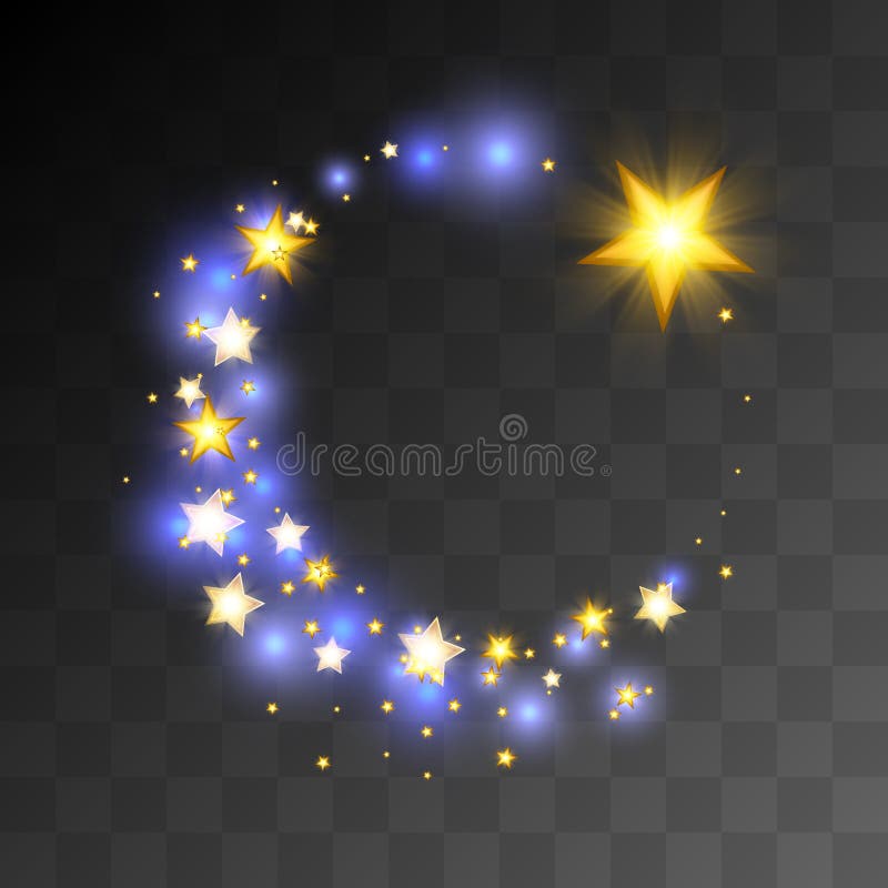 Magical Round Frame Design with Stars Stock Vector - Illustration of ...