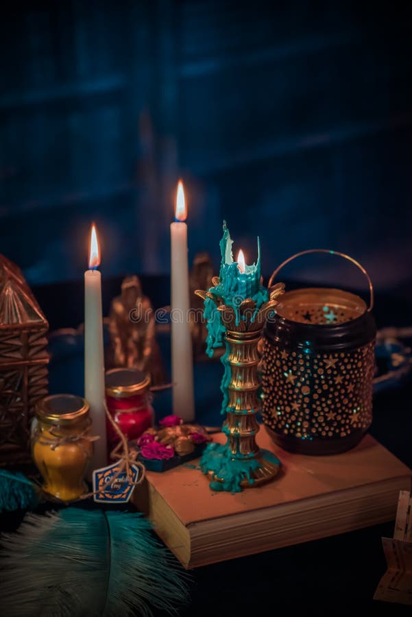 Magical Stuff on a Table. Esoteric Concept Stock Image - Image of ...